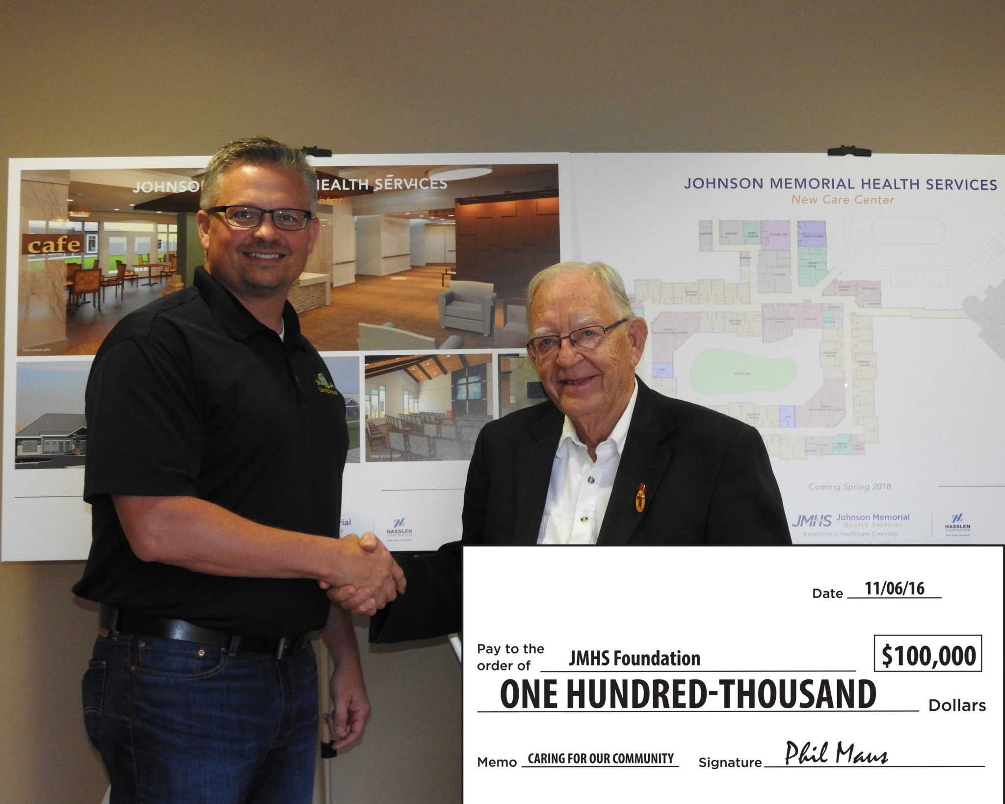 Dr. Maus makes large donation to JMHS Foundation - Johnson Memorial ...